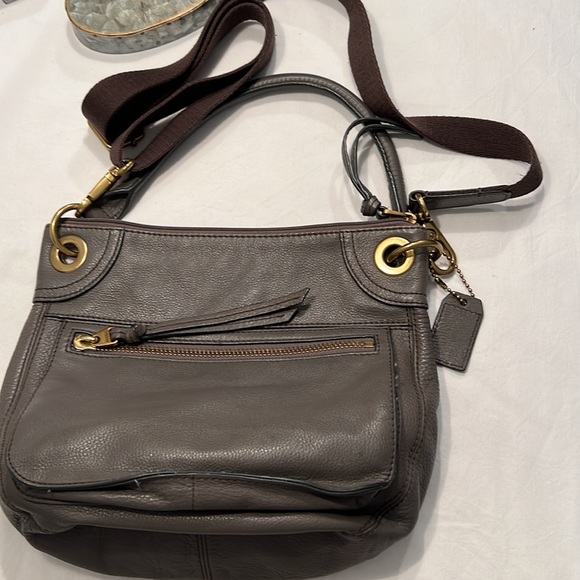 Fossil | Bags | Fossil Vintage Leather Bag Gray | Poshmark